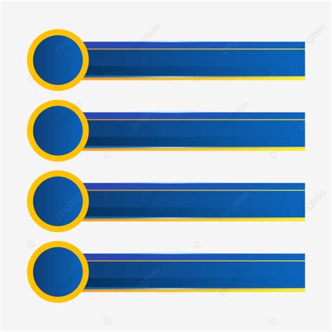 Blue Title Bar Set Vector Bar Header Text Box Png And Vector With