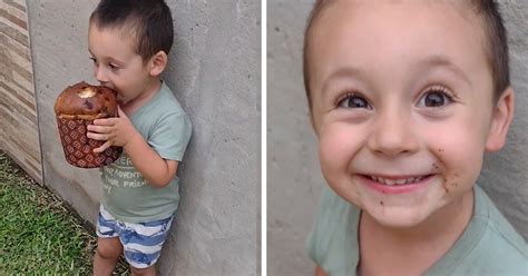 Su Hijo De 2 Años “robó” Un Pan Dulce Y Se Escondió Para Comerlo Solo