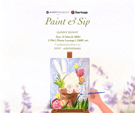 Event Easter Paint Sip Hunny Bunny Honeycombers Bali