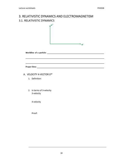 Lecture Ws Part1 B Pdf Special Relativity Tensor