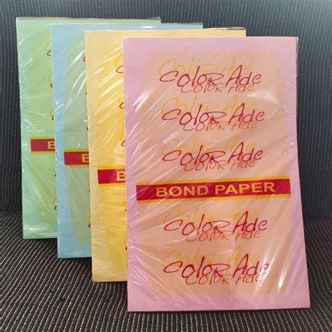 Color Ade Colored Bond Papers 500 Sheets Long And Short Lazada Ph