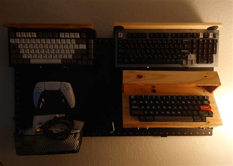 Wooden Keyboard Case With LED Bar