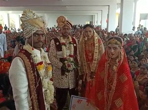 During The Bhagwat Katha Mass Marriage Of The Couples Of Mali