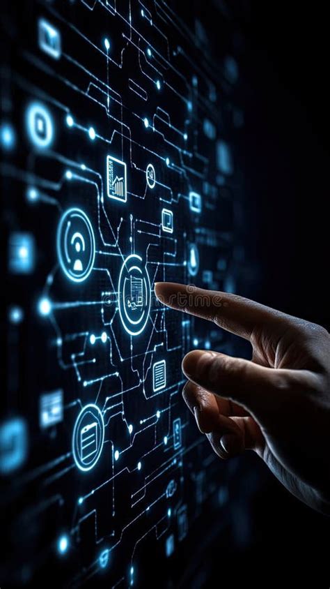 Visual Representation Of A Global Network With Digital Icons Highlighting Data Transfer And