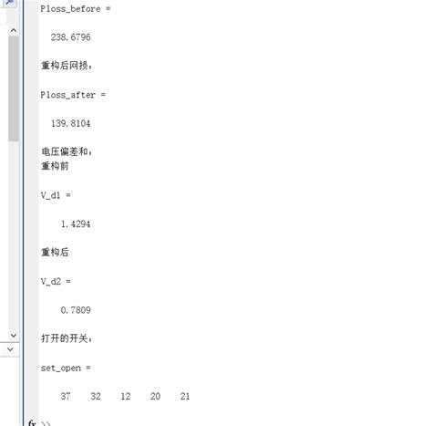 基于粒子群算法的配电网重构 基于ieee33节点电网，以网损和电压偏差最小为目标，考虑系统的潮流约束，采用 聚码科技