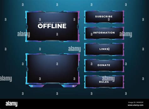 Colorful Screen Overlay Frame Design With Purple And Blue Colors Futuristic Gaming Overlay