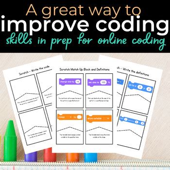 Scratch Coding Activity Unplugged Match Up Cards By Innovative STEM
