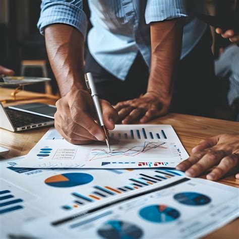 Premium Photo Businessmen Analyzing Reports And Graphs In Consumer