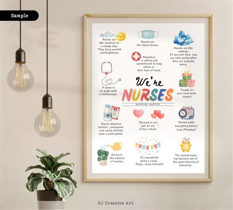 Nurse Wall Art Nursing Quotes Inspirational Quotes Digital Downloads