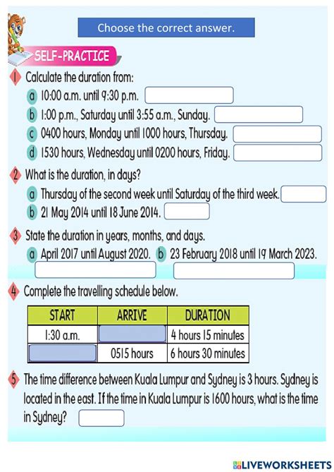 year 6 time worksheets time worksheets