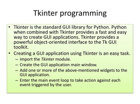 Gui Programming Ppt