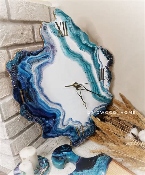 Часы из Эпоксидной смолы Resin Art Clock Прелести смолы Искусство из смолы Смола