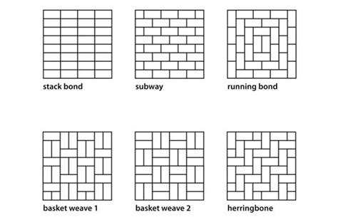 Rectangle Tile Install Patterns Subway Tile Patterns Patterned Floor