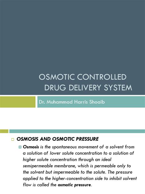 5 Osmotic Controlled Drug Delivery System Pdf Osmosis Chemical Compounds
