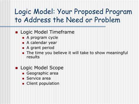 Ppt Using Logic Models For Program Planning And Evaluation Powerpoint Presentation Id 693730