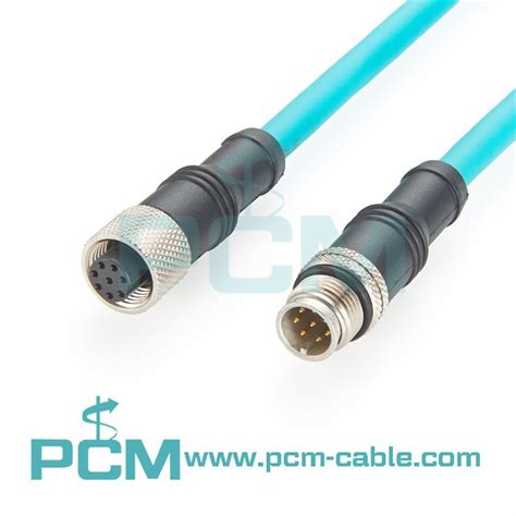 Customized M A Code Pin Male To Female Sensor Encoder Cable For Cognex In Sight Vision