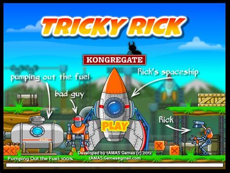Flash Oyunlar Tricky Rick Benzinci Robot