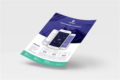 A4 Mobile App Advertisement Template Psd Ai And Vector Brandpacks