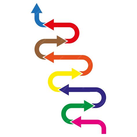 Premium Vector Colorful Flow Chart Arrows Directional Process Diagram Vector Sequence Illustration