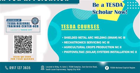 Free TESDA Training Program For April NO TUITION FEE