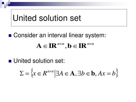 Ppt Estimation Of Ae Solution Sets Of Square Linear Interval Systems Powerpoint Presentation