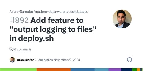 Add Feature To Output Logging To Files In Deploysh · Issue 892 · Azure Samplesmodern Data