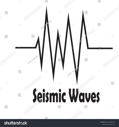 Seismic Waves Vector Illustration White Background Stock Vector