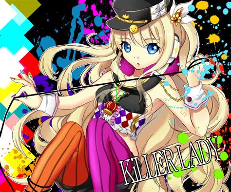 Selena Artist Seeu Killer Lady Vocaloid Vocaloid Striped