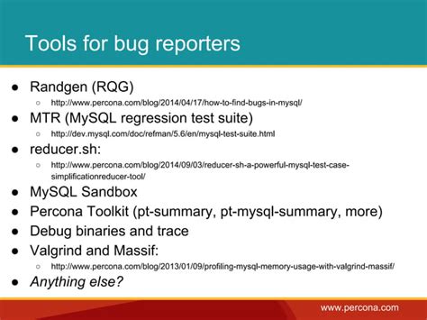 How To Create A Useful Mysql Bug Report Ppt