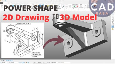 Powershape Tutorial 2d Drawing To 3d Model Youtube