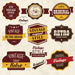 Retro Vintage Labels Royalty Free Vector Image