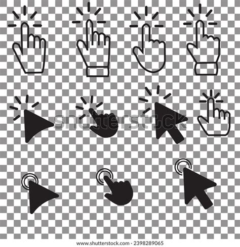 Pointer Cursor Mouse Icon Clicking Cursor Stock Vector Royalty Free Shutterstock
