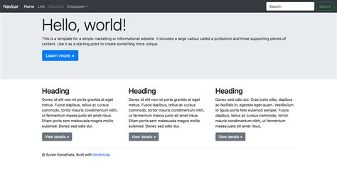 how i built a simple website in angular using bootstrap jumbotron by suren k techinpieces