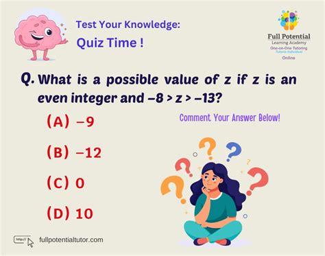 Mathquiz Brainteaser Challengeyourmind Quiztime Numberpuzzles… Full Potential Learning