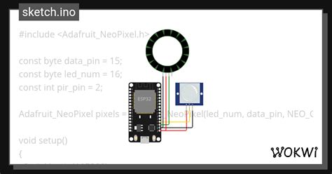Neopixel Ring Wokwi Esp32 Stm32 Arduino Simulator