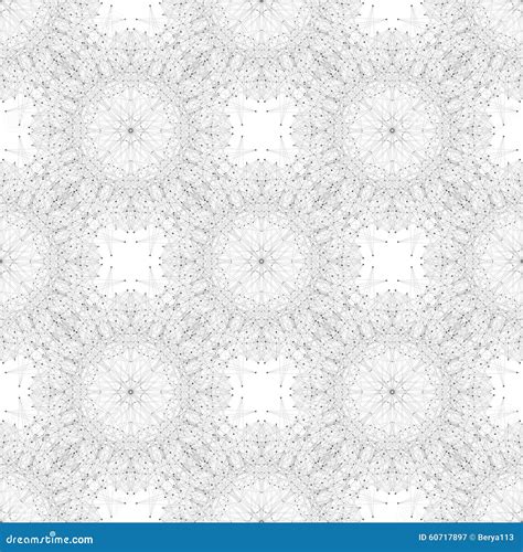 Futuristic Seamless Texture Molecule And Communication Connected Lines With Dots Stock Vector