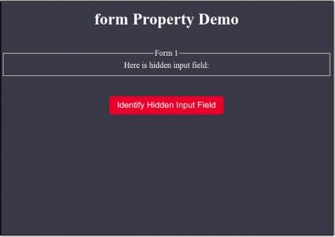 Html Dom Input Hidden Form Property