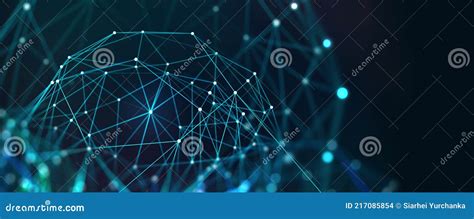 Neural Network Artificial Intelligence Social Connections Digital Database Polygonal Mesh