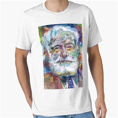 Ernest Hemingway Watercolor Portrait14 Essential T Shirt For Sale