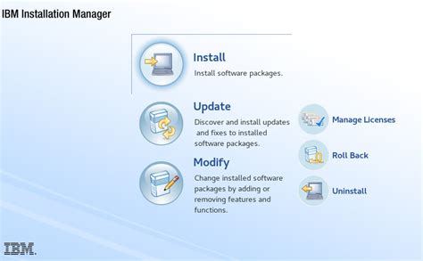In Installation Manager Select Uninstall