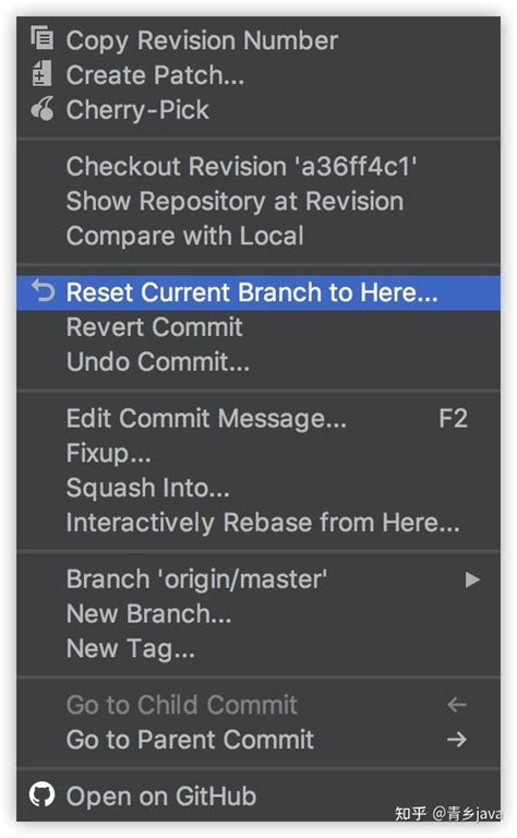 git 回滚到某次提交reset current branch to here 知乎