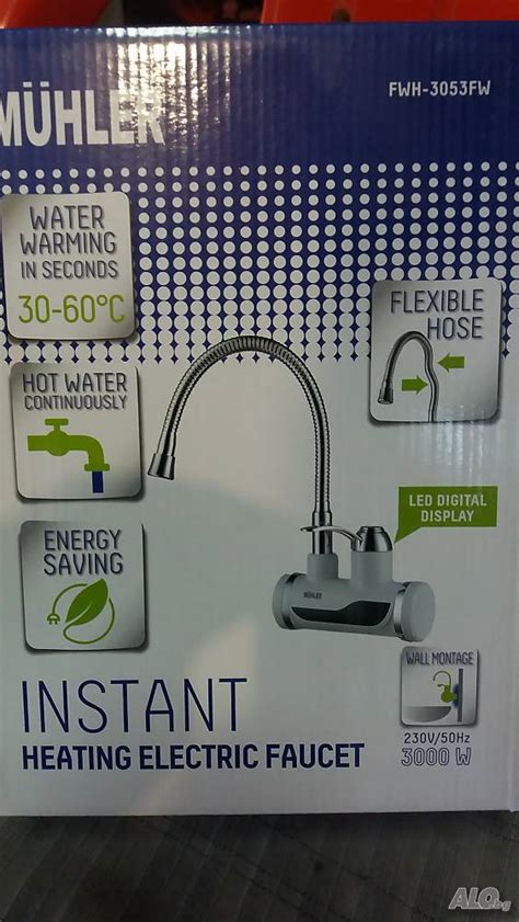 Водонагряваща смесителна батерия нагревател за вода Проточен бойлер Мюлер Бойлери Пл