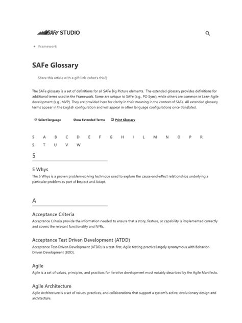 Glossary Safe Pdf