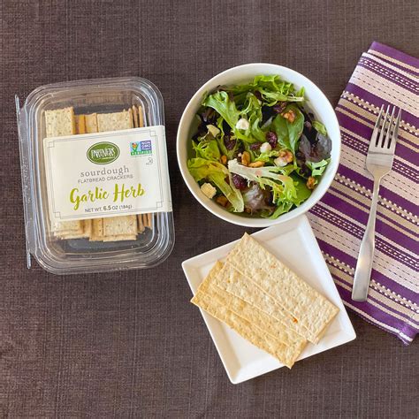 Partners Flatbread Crackers Garlic Herb Partners A Tasteful