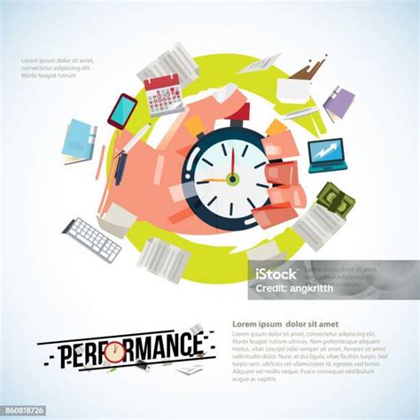 작업 요소와 스톱 워치를 들고 손을 성능 및 당신의 시간 관리 개념벡터 경영자에 대한 스톡 벡터 아트 및 기타 이미지 경영자 경쟁 계시기 Istock