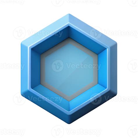 Distinctive Industrial Geometric Hexagon Shape Crisp Edges Flat Color Single Weight Stroke