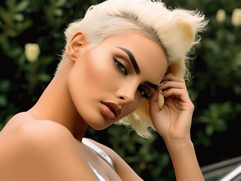 Premium Ai Image Model Photography With Edgy Hairstyle