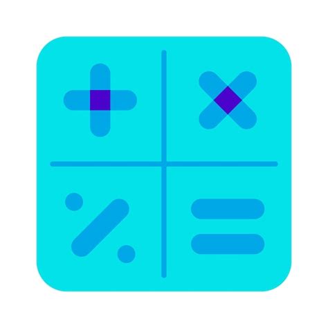 Premium Vector Calculator Math Blue Icon Vector Illustration