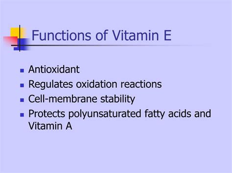 Ppt Vitamin E Powerpoint Presentation Free Download Id1229121