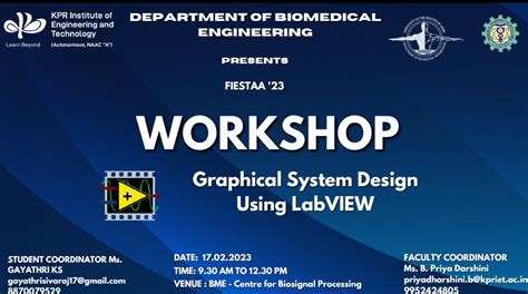 Graphical System Design Using Labview Kpr Institute Engineering And Technology Autonomous
